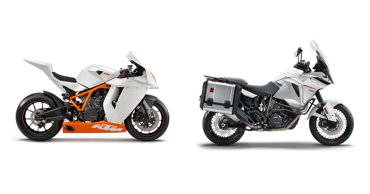 Motorrad Vergleich KTM 1190 RC8 R Track 2013 vs. KTM 1290 Super ...