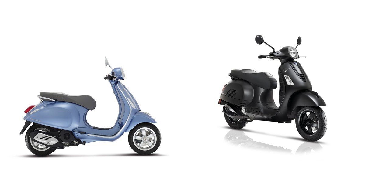 Motorrad Vergleich Vespa Primavera 125 i.e. 3V 2014 vs. Vespa GTS 125 iGet Super Notte 2019