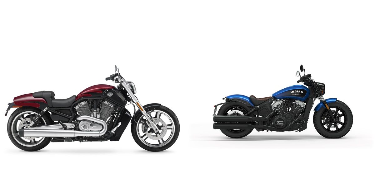 Motorrad Vergleich Harley-Davidson V-Rod Muscle VRSCF 2017 vs. Indian ...