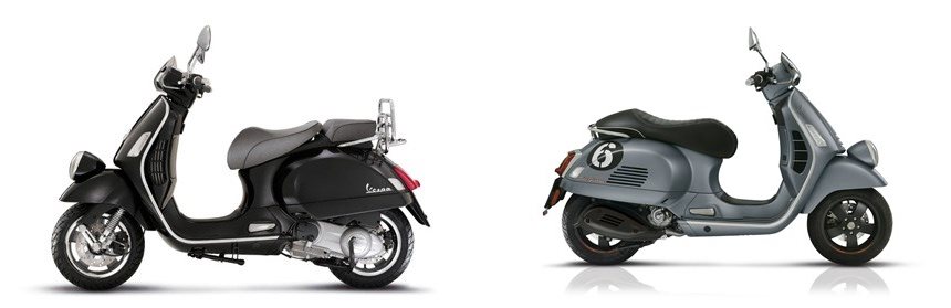 Motorrad Vergleich Vespa GTV Via Montenapoleone SE 2013 vs. Vespa GTV 300 Special Edition Sei ...