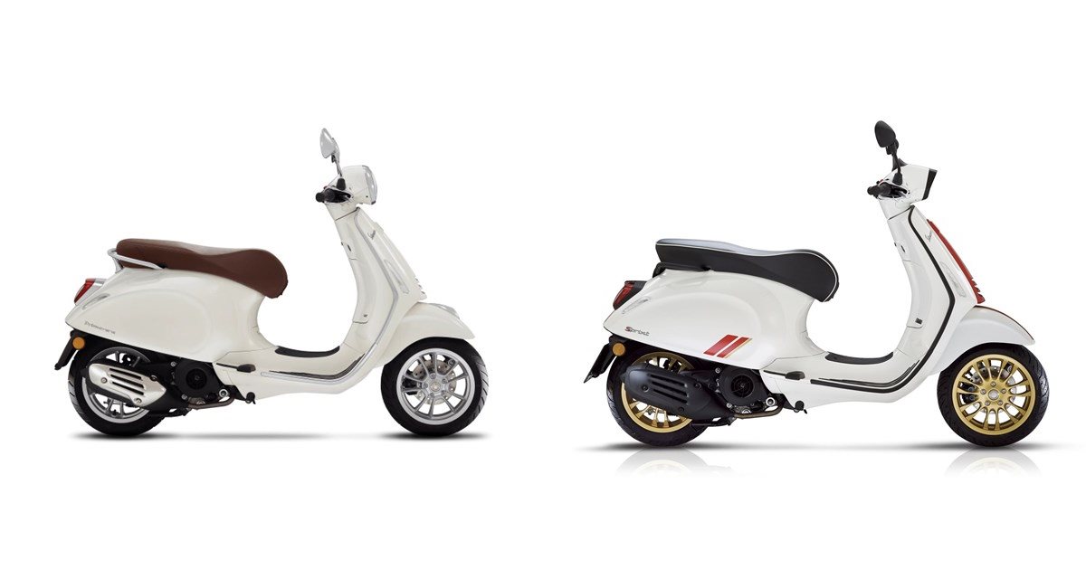 Motorrad Vergleich Vespa Primavera 125 2022 vs. Vespa Sprint 125 Racing Sixties 2022