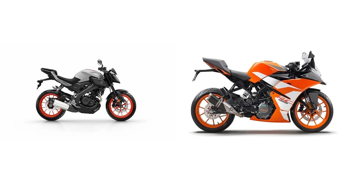 Motorrad Vergleich Yamaha MT-125 2019 vs. KTM RC 125 2018