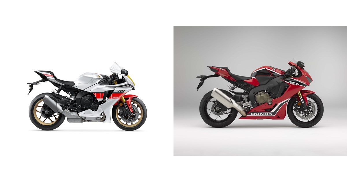 Motorrad Vergleich Yamaha R1 World GP 60th Anniversary 2021 vs. Honda ...