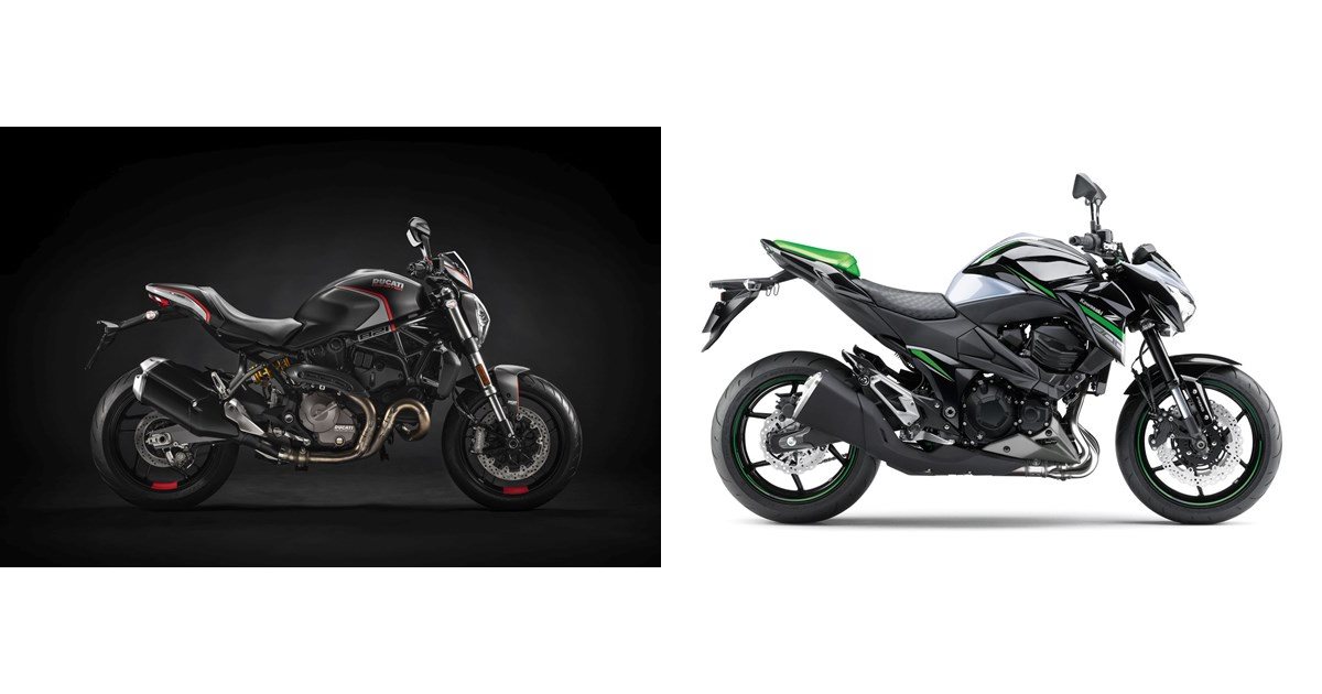 Comparaison des motos Ducati Monster 821 Stealth 2020 VS. Kawasaki Z ...