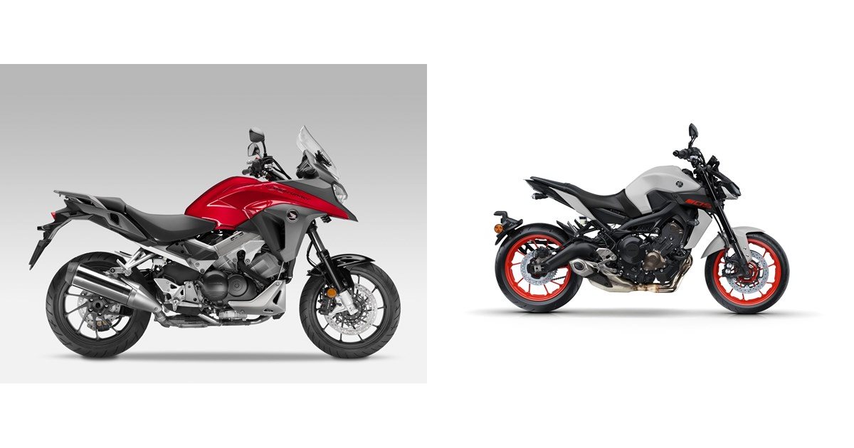 Comparaison des motos Honda VFR800X Crossrunner 2018 VS. Yamaha MT-09 2019