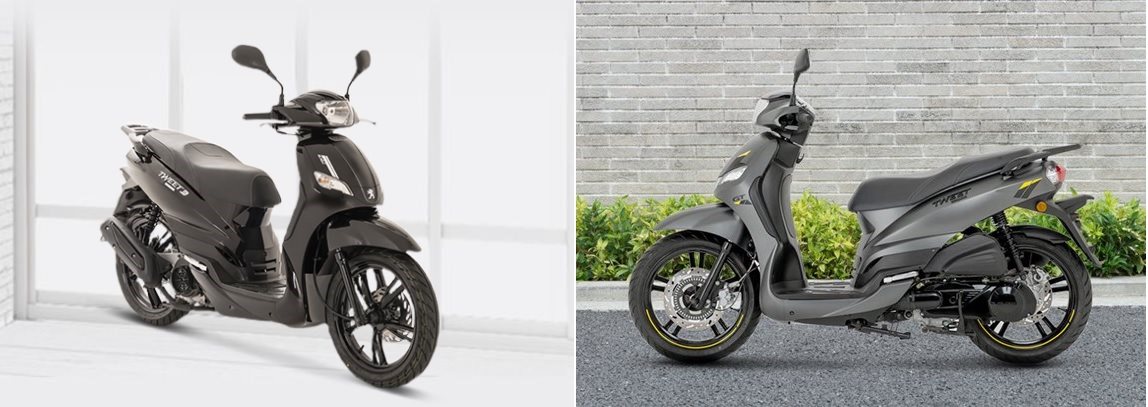 Motorrad Vergleich Peugeot Tweet 50 Active 2022 vs. Peugeot Tweet 50 GT 2022
