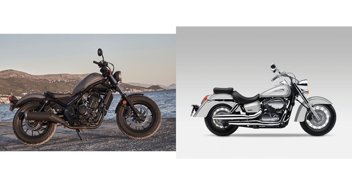 Motorrad Vergleich Honda CMX500 Rebel 2017 vs. Honda VT 750 Shadow 2016