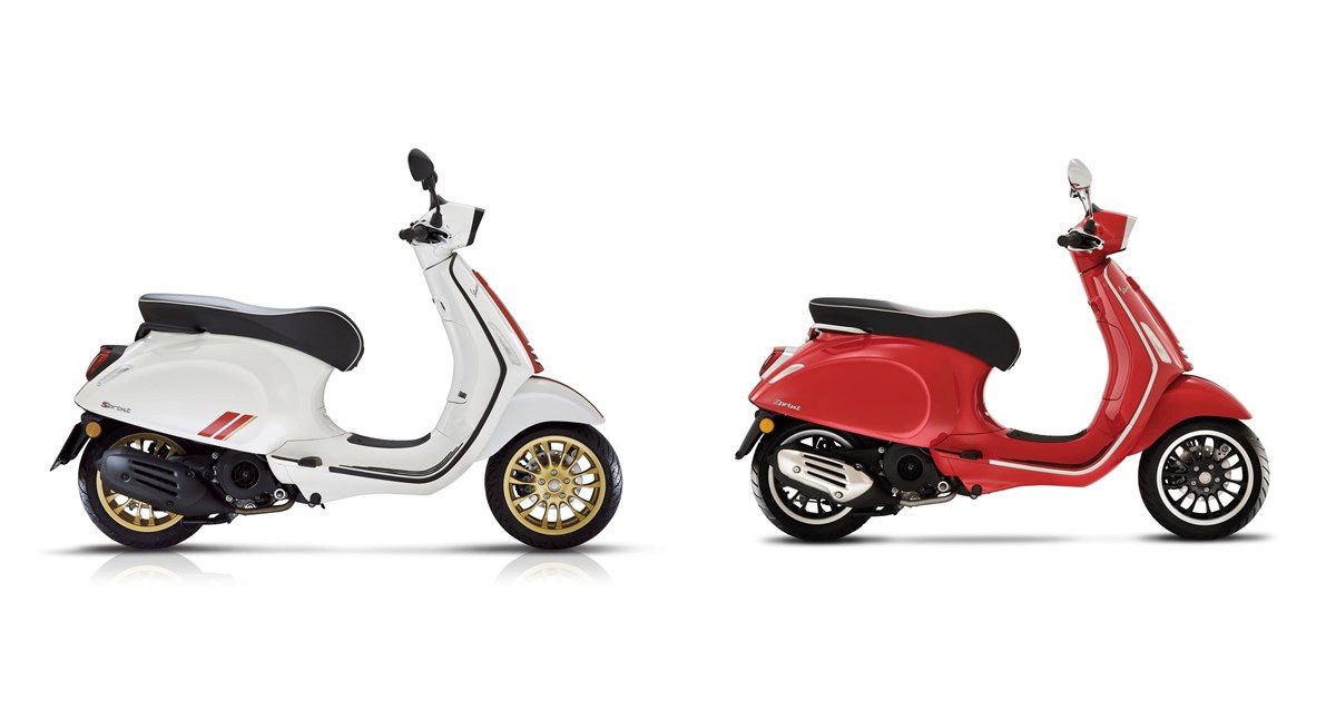 Motorrad Vergleich Vespa Sprint 125 Racing Sixties 2022 vs. Vespa Sprint 125 2022