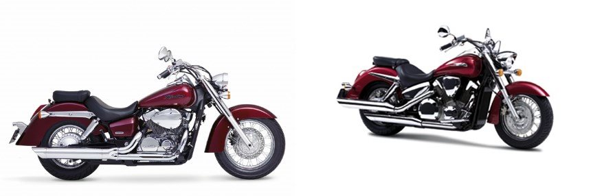 Motorrad Vergleich Honda VT 750 Shadow 2005 vs. Honda VTX 1300 2005