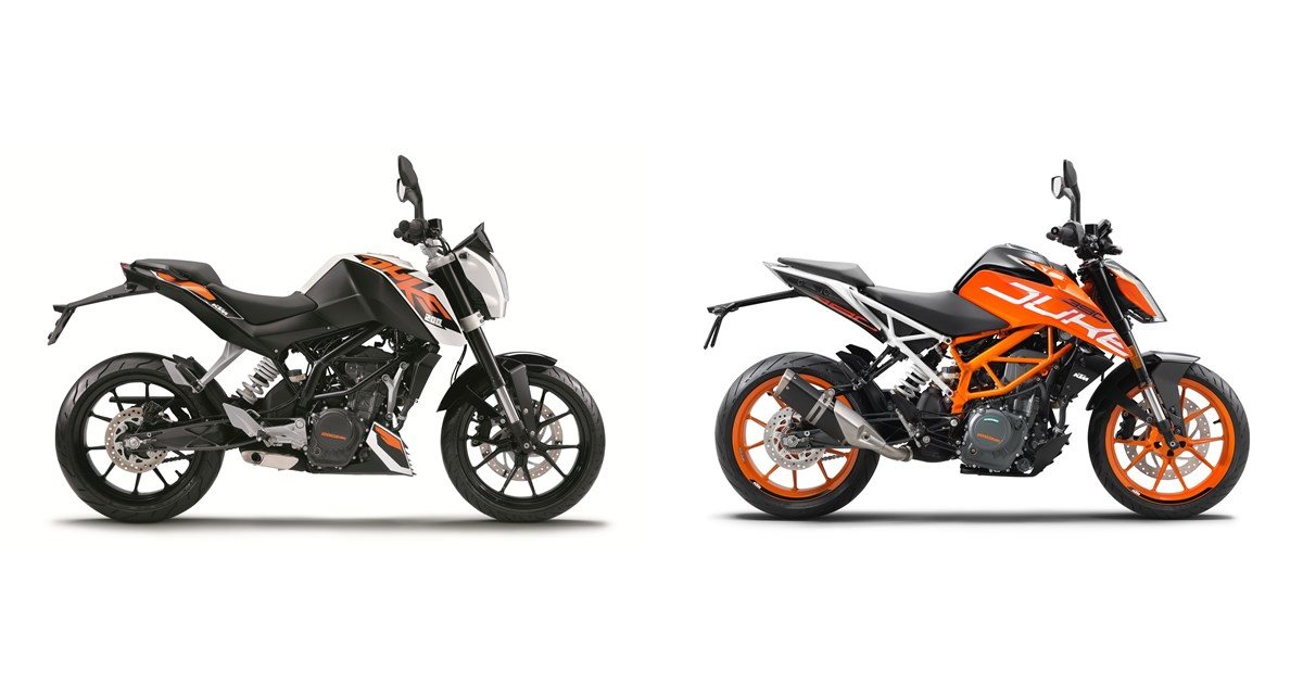 KTM 200 Duke 2017 vs KTM 390 Duke 2020
