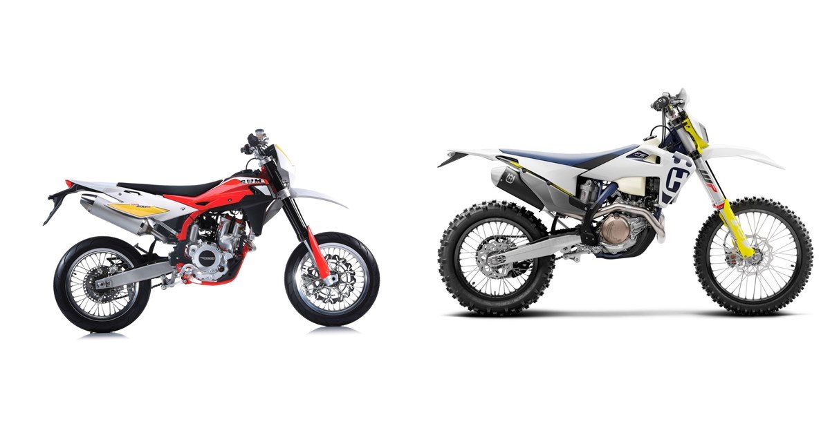 Motorrad Vergleich SWM SM 500 R 2018 vs. Husqvarna FE 450 2020