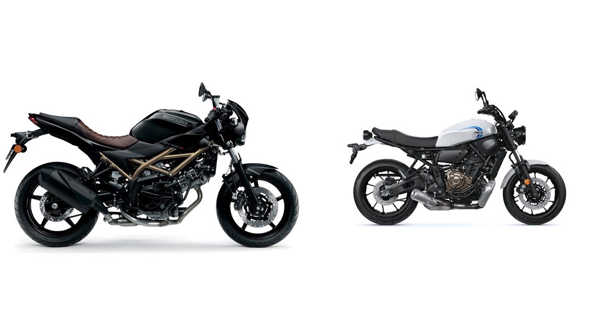 Motorrad Vergleich Suzuki SV650X 2021 vs. Yamaha XSR700 2022