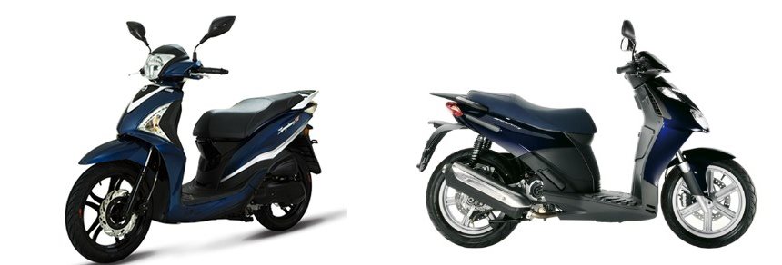 Motorrad Vergleich Sym Symphony ST 125 2022 vs. Aprilia Sportcity 200 2008