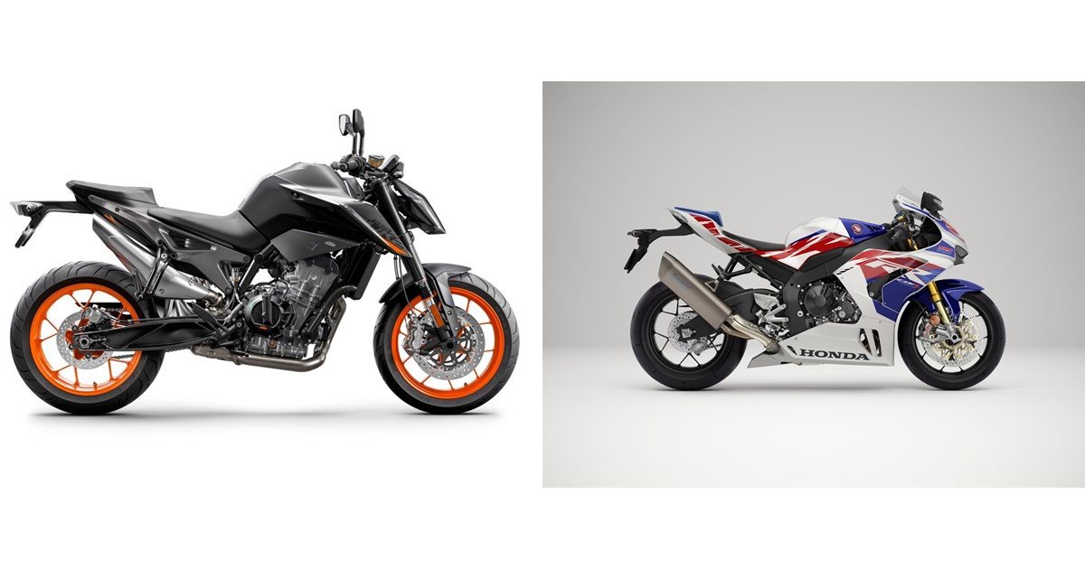 Motorrad Vergleich KTM 890 Duke 2021 vs. Honda Fireblade 30th ...