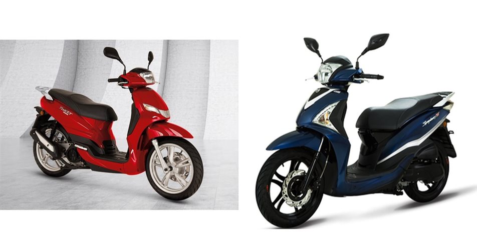 Motorrad Vergleich Peugeot Tweet 125 Active 2022 vs. Sym Symphony ST 125 2022