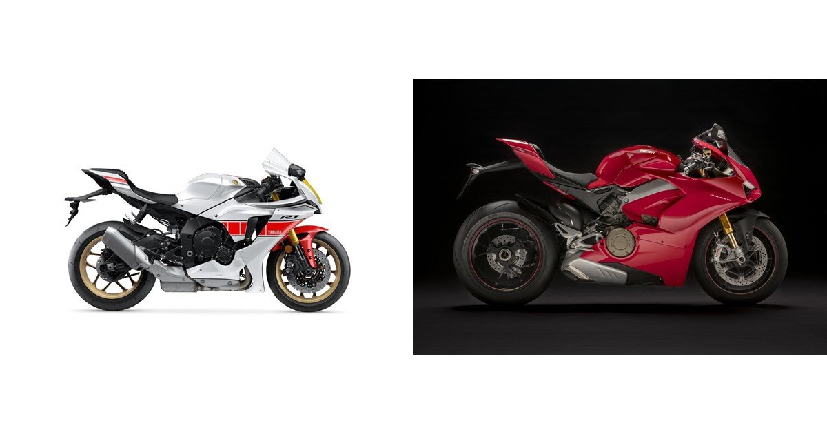 Yamaha R1 World GP 60th Anniversary 2022 vs Ducati Panigale V4 S 2018