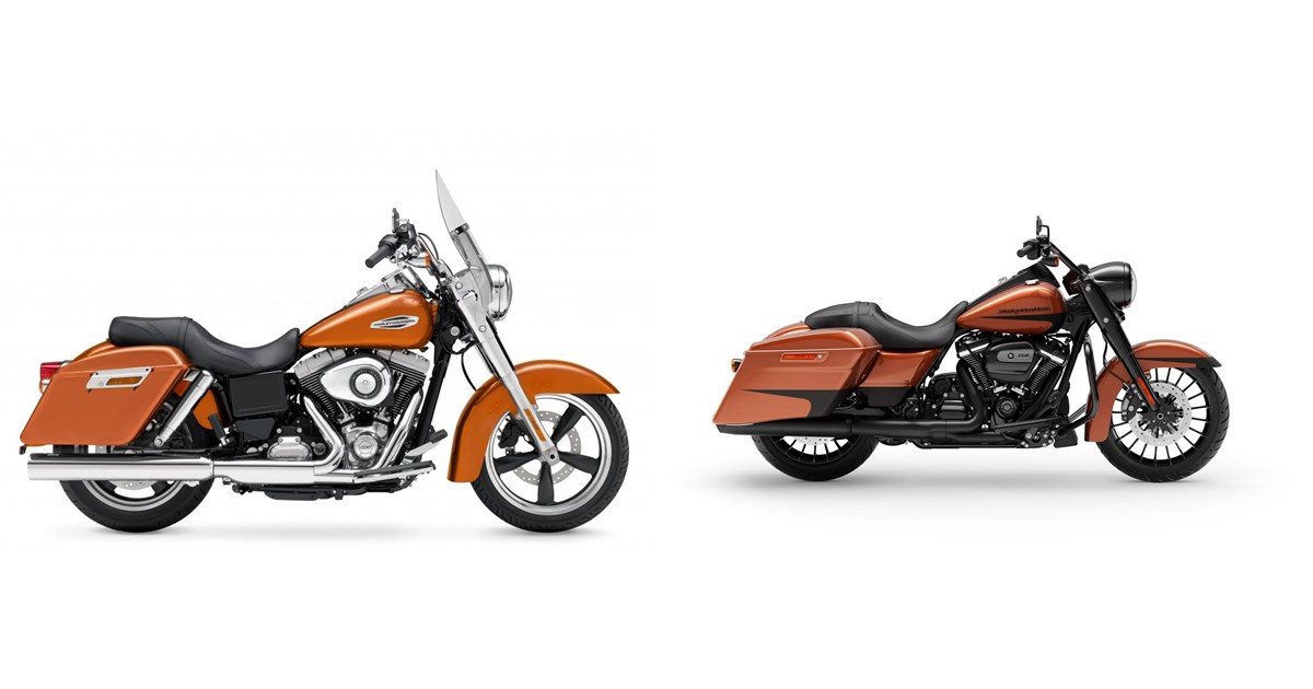 Motorrad Vergleich Harley-Davidson Dyna Switchback FLD 2014 vs. Harley ...