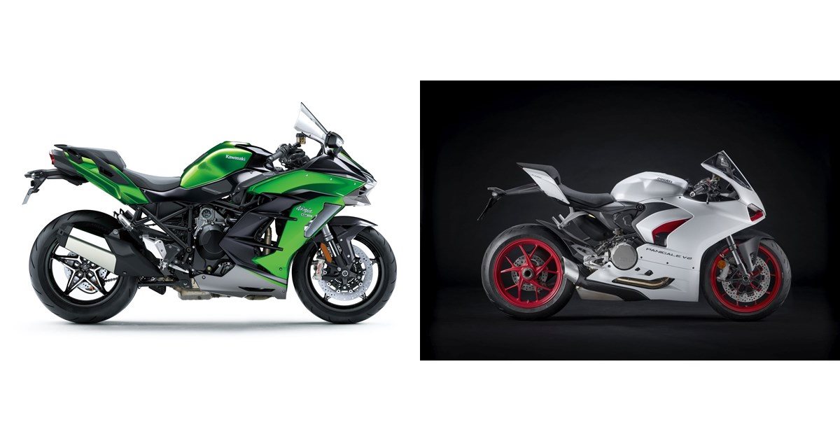 Kawasaki Ninja H2 SX SE+ 2021 vs Ducati Panigale V2 2022