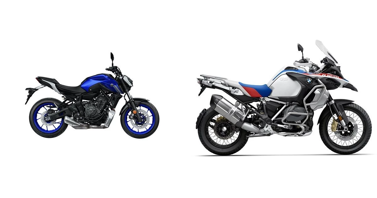 Yamaha MT-07 2021 vs BMW R 1250 GS Adventure 2022