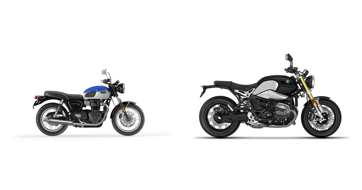 Comparaison des motos Triumph Bonneville T100 2021 VS. BMW R nineT 2022