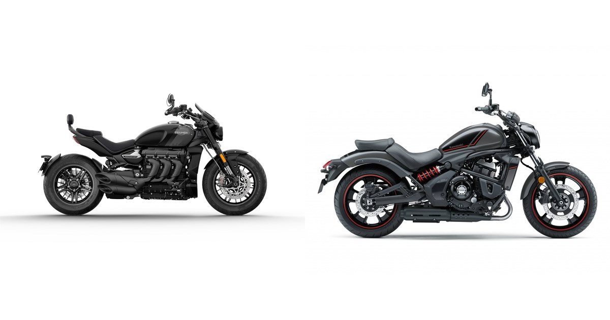 Triumph Rocket 3 GT Triple Black 2022 vs Kawasaki Vulcan S 2021