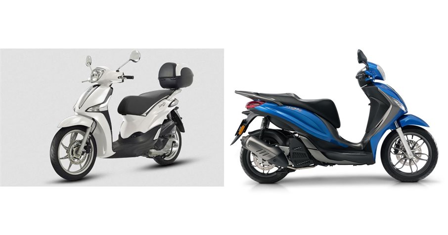 Motorrad Vergleich Piaggio Liberty 125 IGET 4t 3V 2017 vs. Piaggio Medley 125 ie IGET 2016