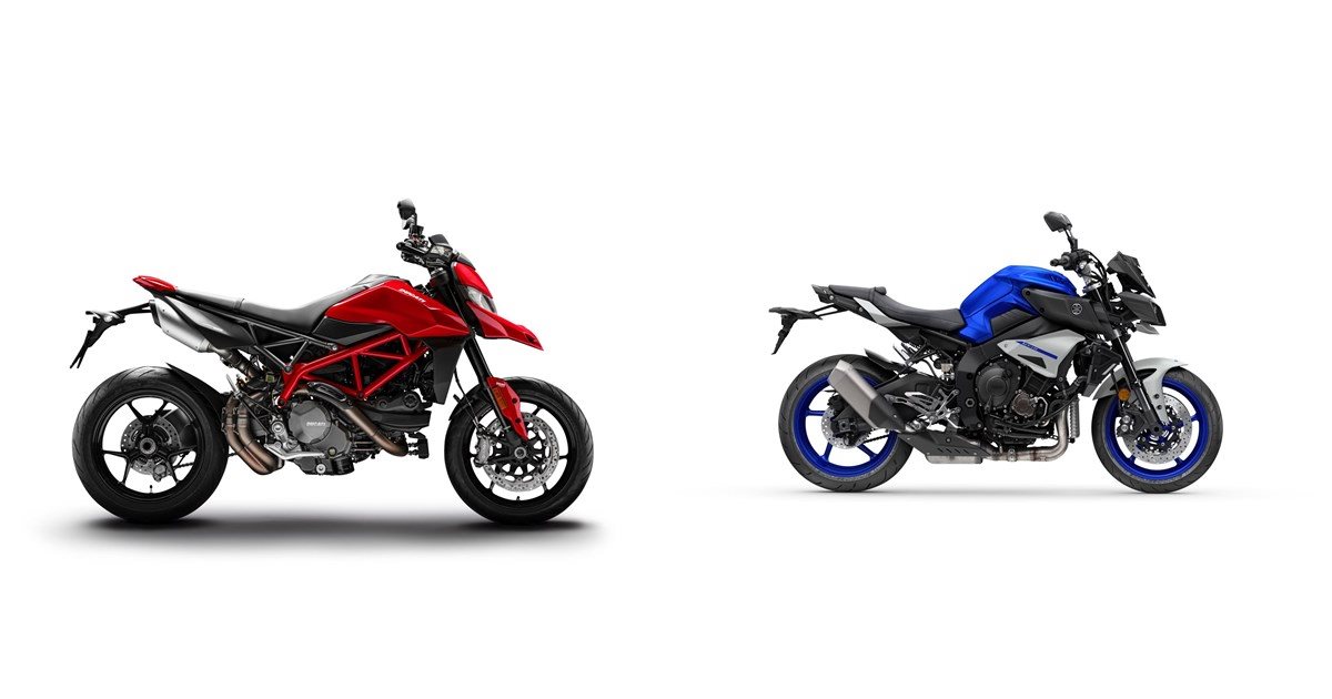 Comparaison des motos Ducati Hypermotard 950 2020 VS. Yamaha MT-10 2021