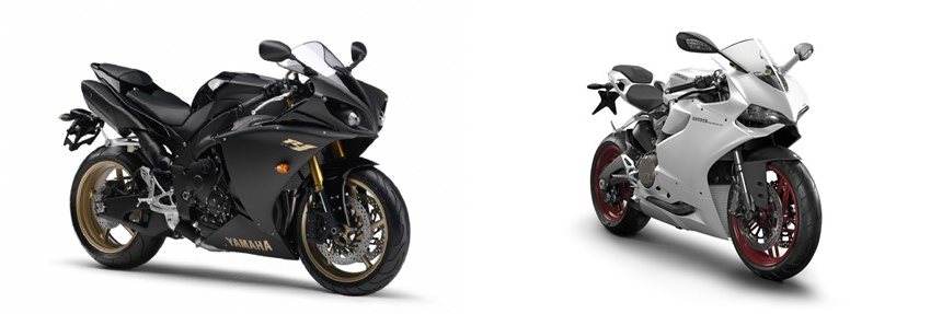 Yamaha R1 2010 vs Ducati 899 Panigale 2015