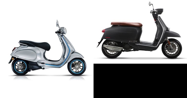 Motorrad Vergleich Vespa Elettrica 2022 vs. Lambretta V125 Special 2021