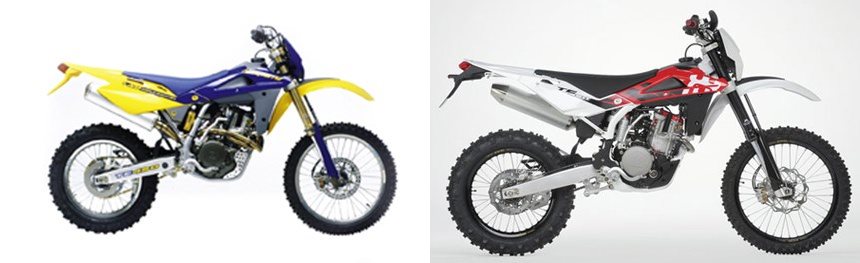 Motorrad Vergleich Husqvarna TE 450 2006 vs. Husqvarna TE 450 2009