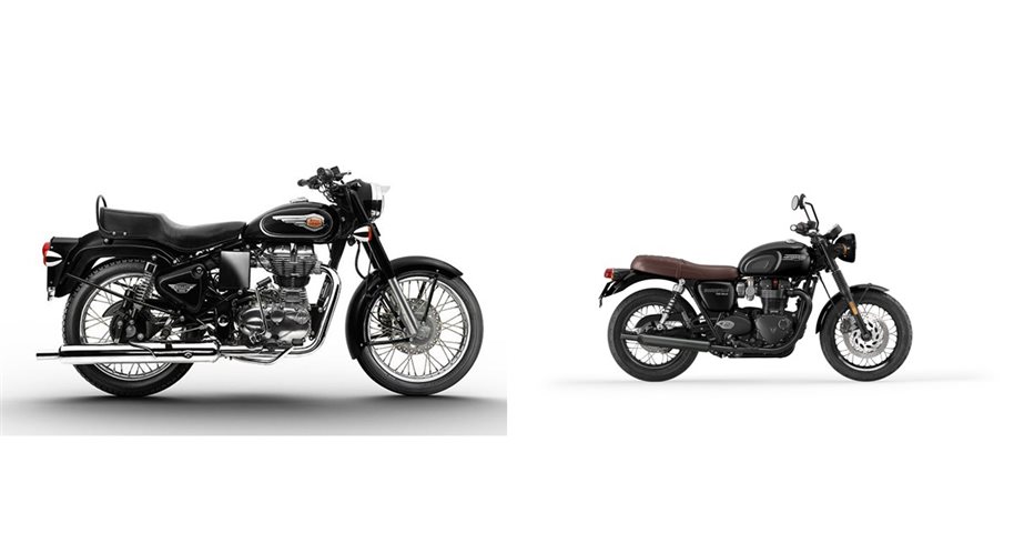 Royal Enfield Bullet 500 EFI 2020 vs Triumph Bonneville T120 Black 2021