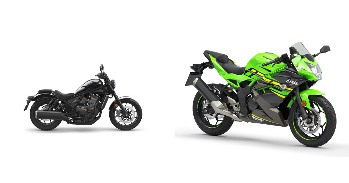 Comparaison des motos Honda CMX1100 Rebel 2021 VS. Kawasaki Ninja 125 2020