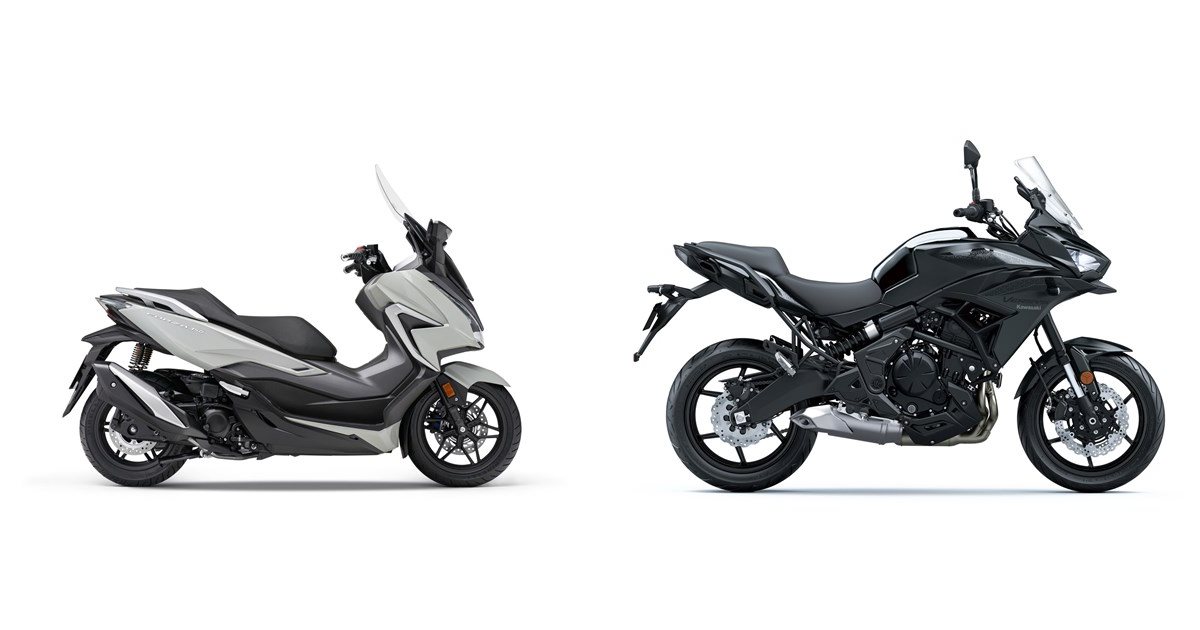 Honda Forza 350 2021 vs Kawasaki Versys 650 2022