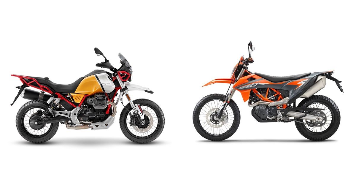 Motorrad Vergleich Moto Guzzi V85 TT 2021 vs. KTM 690 Enduro R 2021