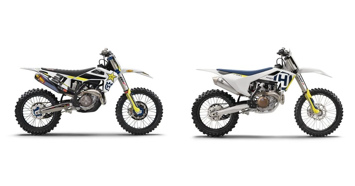 Motorrad Vergleich Husqvarna FC 450 Rockstar Edition 2020 vs. Husqvarna ...