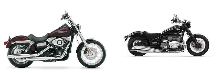 Motorrad Vergleich Harley-Davidson Dyna Street Bob FXDB 2008 vs. BMW R 18 2021