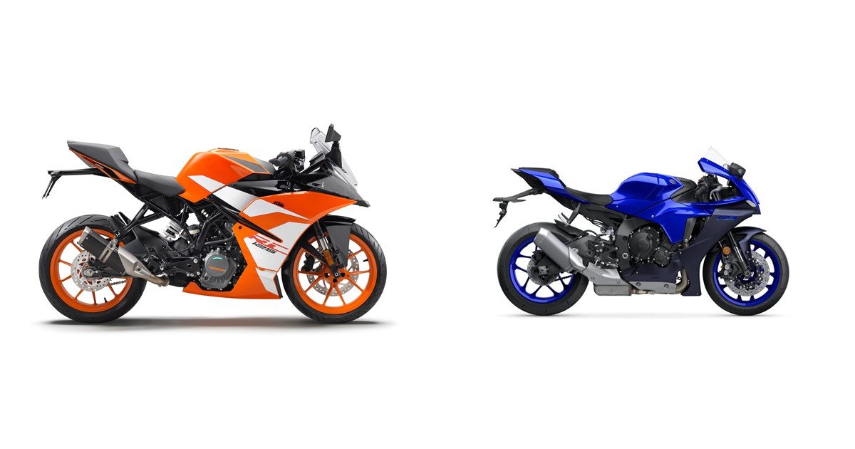 KTM RC 125 2019 vs Yamaha R1 2022