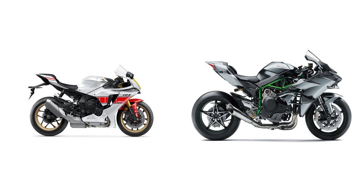 Yamaha R1 World GP 60th Anniversary 2022 vs Kawasaki Ninja H2R 2022