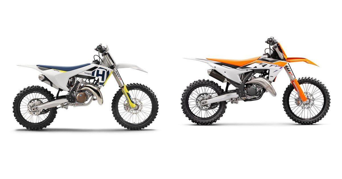 Motorrad Vergleich Husqvarna TC 125 2018 vs. KTM 125 SX 2023