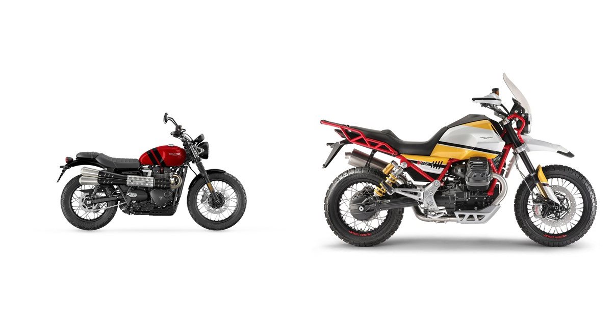 Triumph Scrambler 900 2023 vs Moto Guzzi V85 TT 2020