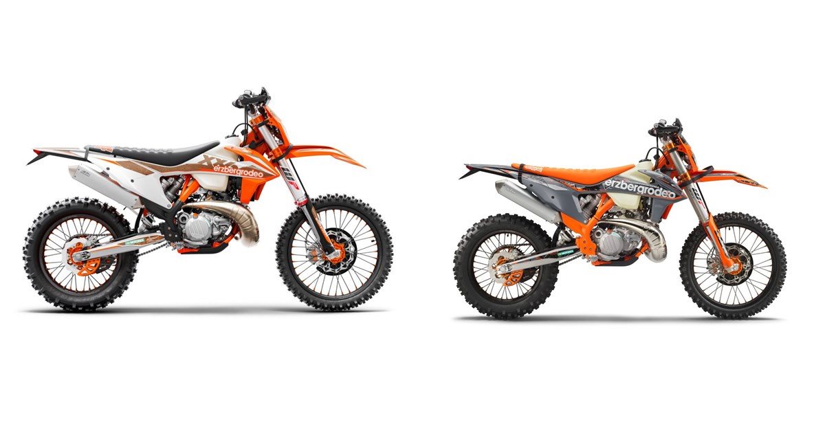 Motorrad Vergleich KTM 300 EXC TPI Erzberg Edition 2021 vs. KTM 300 EXC TPI Erzberg Edition 2023