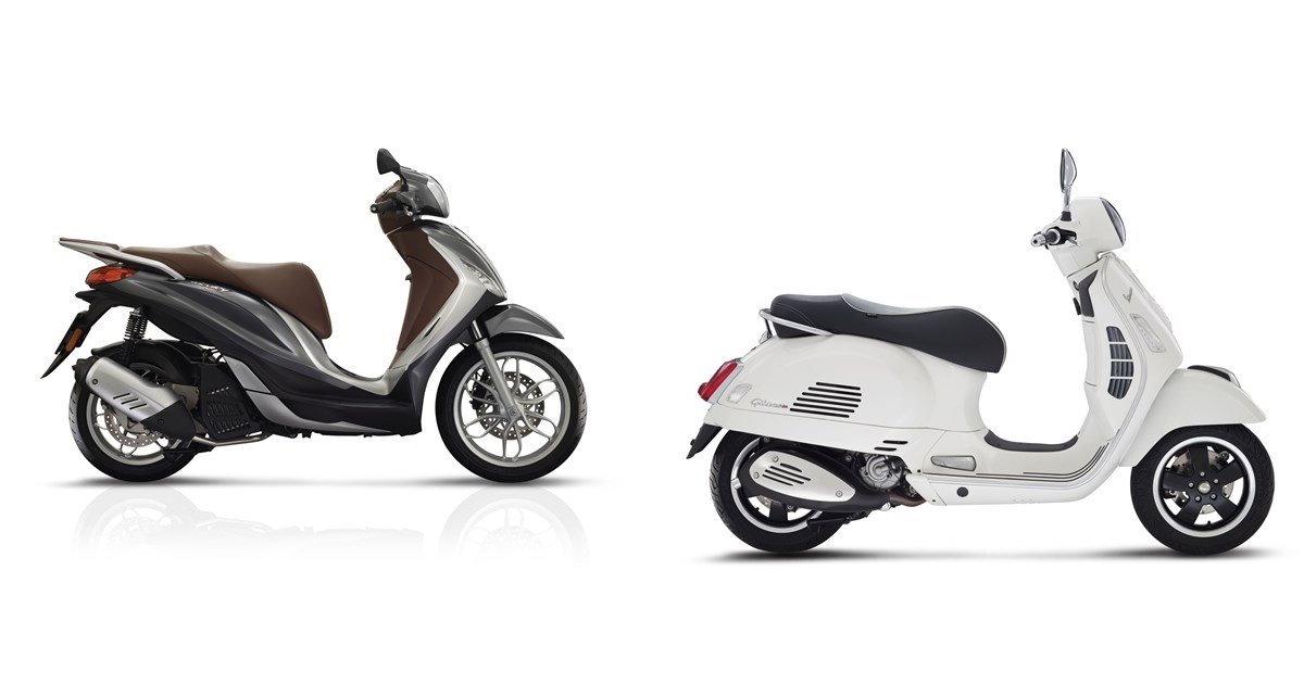 Motorrad Vergleich Piaggio Medley 125 ie IGET 2017 vs. Vespa GTS 125 ie Super 2016