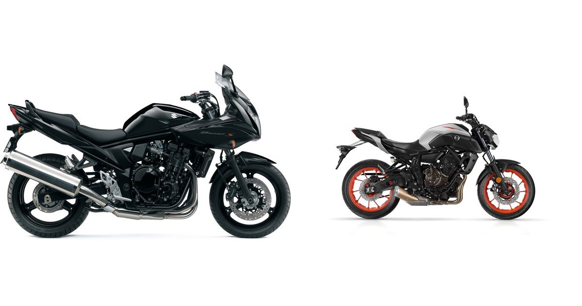 Motorrad Vergleich Suzuki Bandit 650S 2016 vs. Yamaha MT-07 2019