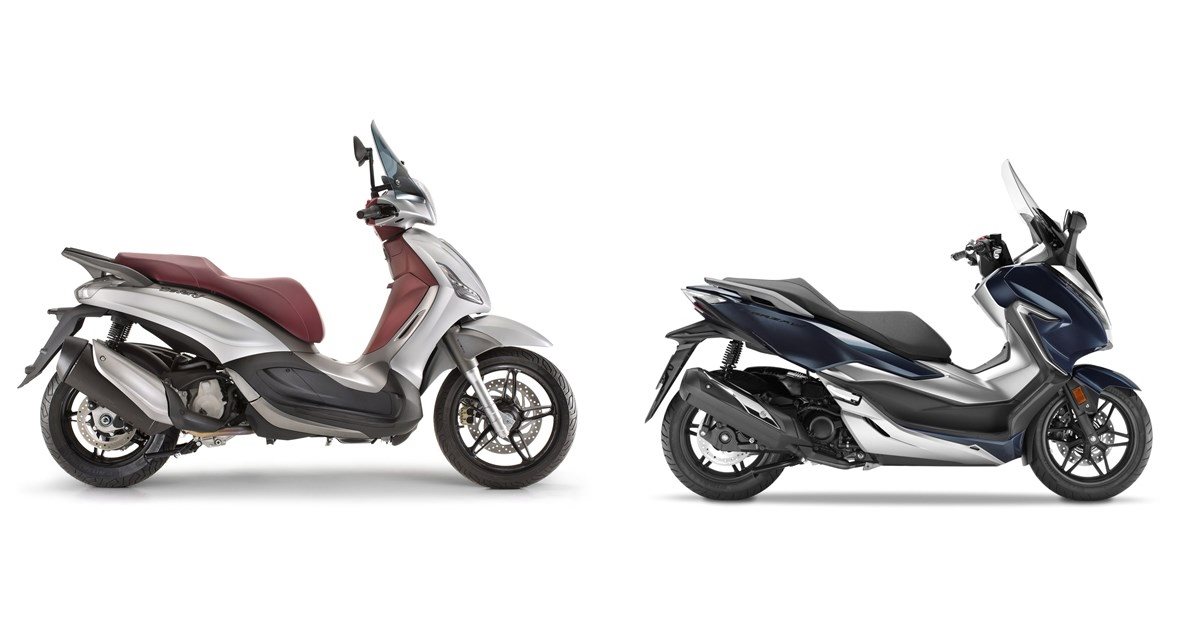 Motorrad Vergleich Piaggio Beverly 350ie Sport Touring 2016 vs. Honda ...