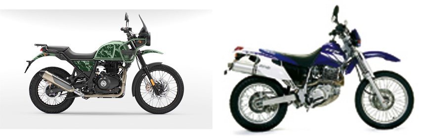 Motorrad Vergleich Royal Enfield Himalayan 410 2021 vs. Yamaha TT 600 ...