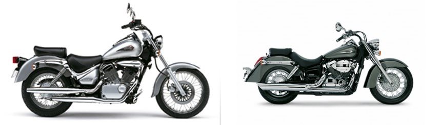 Motorrad Vergleich Suzuki Intruder VL 125 LC 2006 vs. Honda VT 750 ...