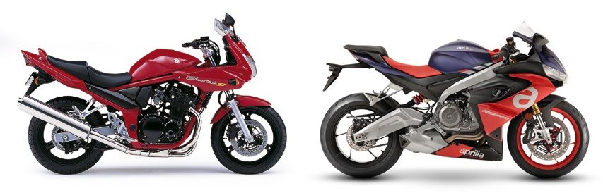 Motorrad Vergleich Suzuki Bandit 600S 2005 vs. Aprilia RS 660 2022
