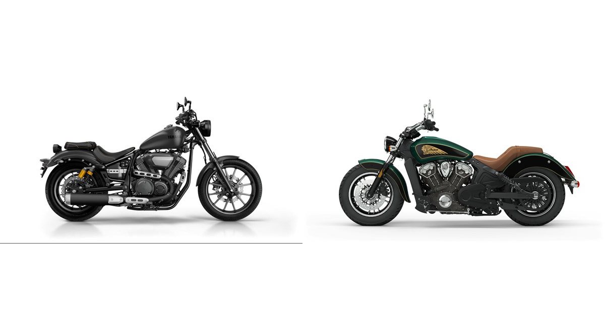Motorrad Vergleich Yamaha XV 950 R 2021 vs. Indian Scout 2020