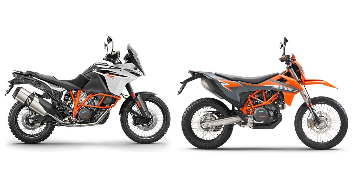 Motorrad Vergleich KTM 1090 Adventure R 2018 vs. KTM 690 Enduro R 2022
