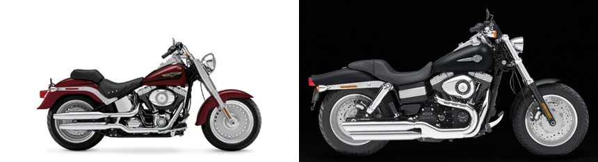 Motorrad Vergleich Harley-Davidson Softail Fat Boy FLSTF 2008 vs ...